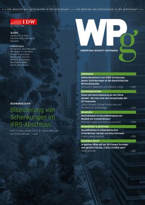 WPg - Die Wirtschaftsprüfung